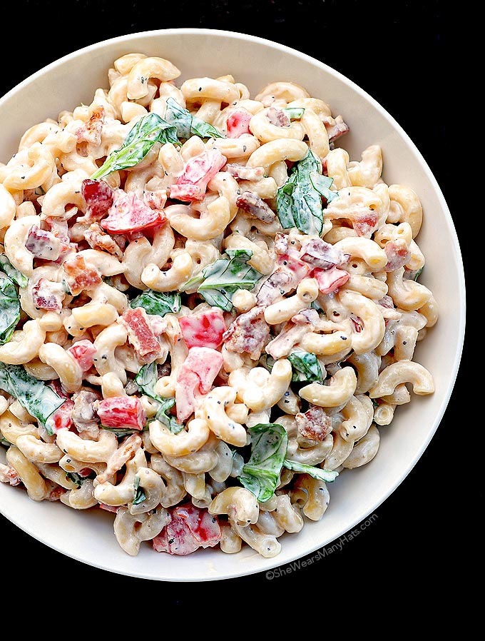 BLT Macaroni Salad Recipe She Wears Many Hats BLT Macaroni Salad Recipe She Wears Many Hats