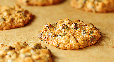 Chocolate Cherry Walnut Cookies