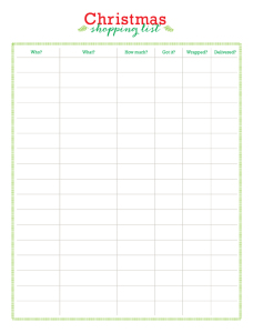 Free Printable Christmas Shopping List