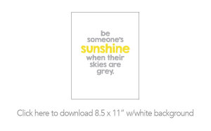 Be Sunshine Printable and Desktop Backgrounds - She Wears Many Hats