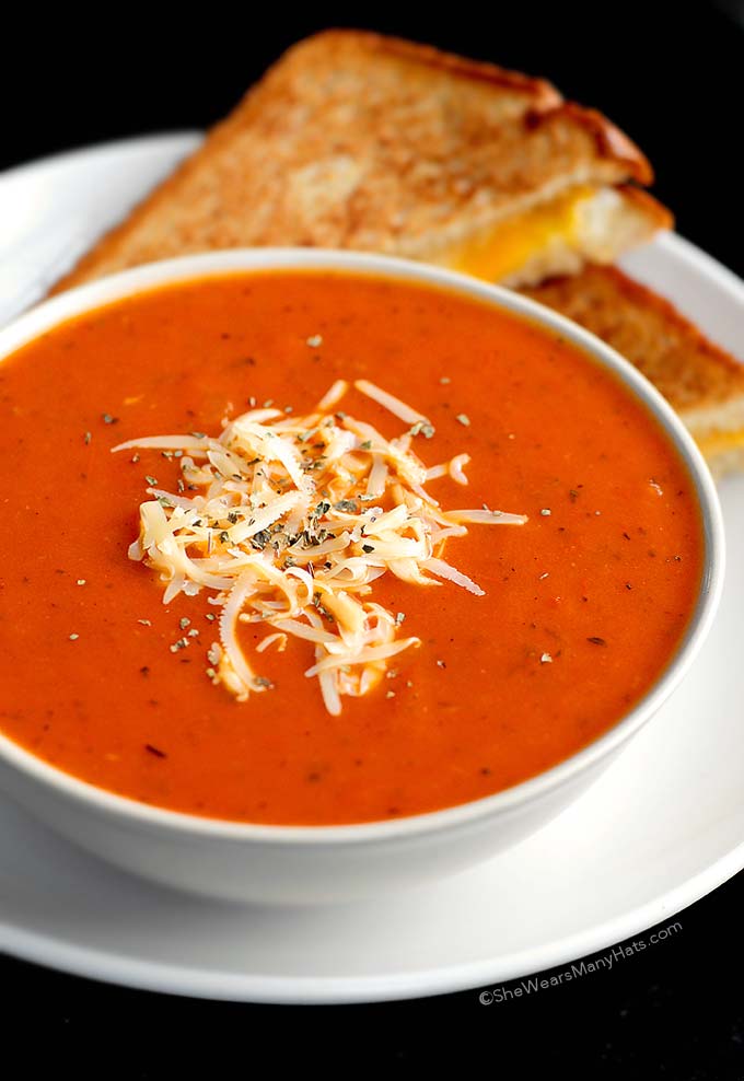 Quick And Easy Tomato Soup Recipe She Wears Many Hats